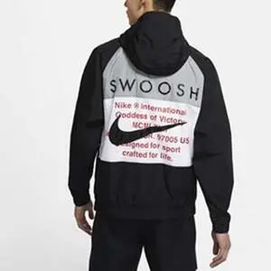 Nike Swoosh Windproof Sports Woven Hooded Jacket