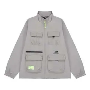 NEW BALANCE Stand Collar Woven Jacket - Grey