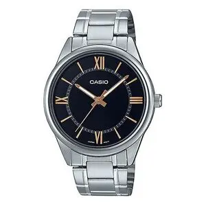Casio Classic Analog Watch With Stainless Steel Strap - Black