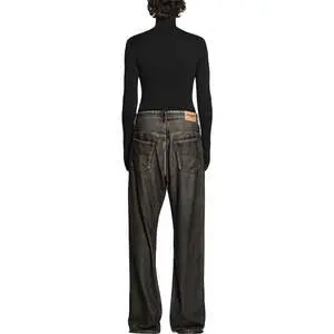 Balenciaga Wide Leg Trompe L'oeil Jeans