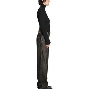 Balenciaga Wide Leg Trompe L'oeil Jeans
