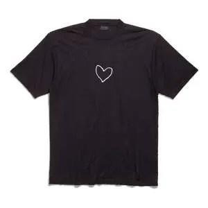 Balenciaga Large Fit Graphic T-shirt - Black