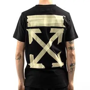Off-White Arrows Sketch Tape Short Sleeve T-shirt - Black