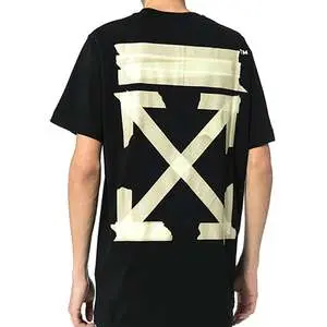 Off-White Arrows Sketch Tape Short Sleeve T-shirt - Black