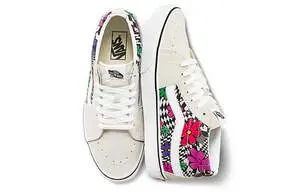 VANS Sk8-mid Floral Plaid Sneakers