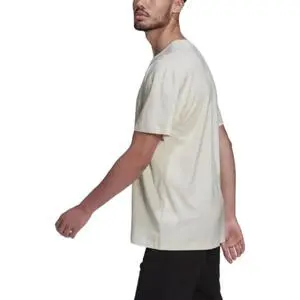 Adidas Solid Color Sports Round Neck Short Sleeve Beige