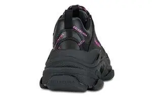 Balenciaga Triple S "all Over Logo" Sneakers - Black/pink