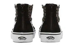 VANS Sk8-hi Zip Casual Gs Leopard Print High Top Sneakers
