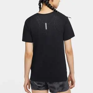 Nike Breathe Tailwind Dri-fit Running Short Sleeve - Black