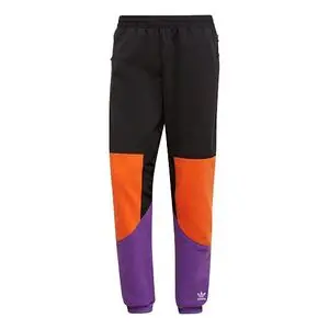 Adidas Originals Splicing Colorblock Casual Sports Long Pants - Black
