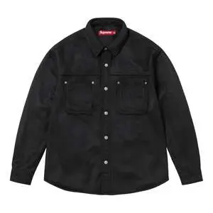 Supreme Faux Suede Snap Shirt - Black
