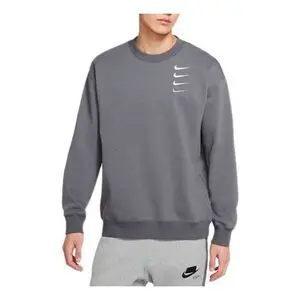 Nike French Terry Swoosh Gradient Crewneck Pullover - Grey