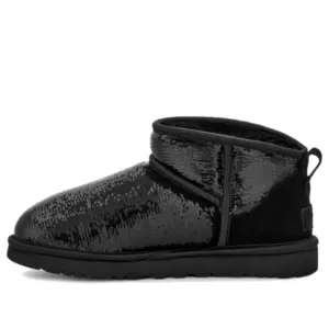 UGG Classic Ultra Mini Mirror Ball Ankle Boots - Black