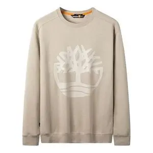 Timberland Tree Logo Crew Neck Sweater - Beige/white