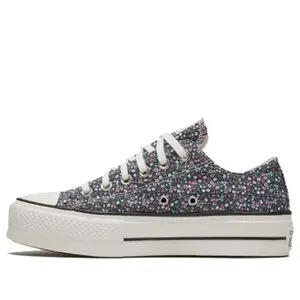 CONVERSE Chuck Taylor All Star Platform Low Vintage Floral Sneakers - Black