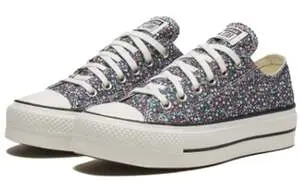 CONVERSE Chuck Taylor All Star Platform Low Vintage Floral Sneakers - Black
