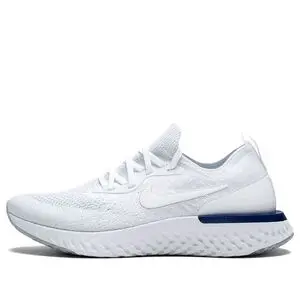 Nike Epic React Flyknit Athletic Sneakers - White/blue