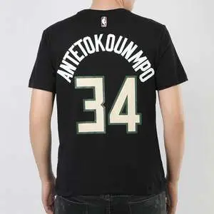 Nike Nba 19-20 Milwaukee Bucks Antetokounmpo Tee - Black