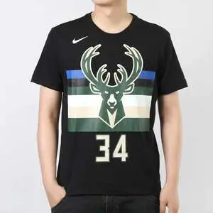 Nike Nba 19-20 Milwaukee Bucks Antetokounmpo Tee - Black