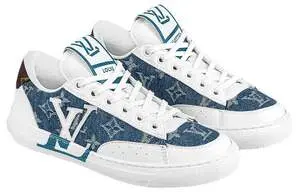 LOUIS VUITTON Charlie Sneakers - White/blue/brown