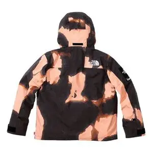 Supreme X The North Face Bleached Denim Print Mountain Jacket - Beige/black