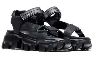 Prada Sporty Woven Nylon Tape Sandals