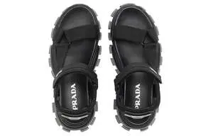 Prada Sporty Woven Nylon Tape Sandals