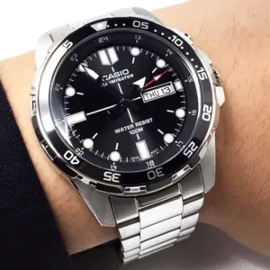 Casio Stainless Steel Analog Watch With Illuminator