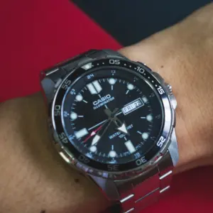 Casio Stainless Steel Analog Watch With Illuminator