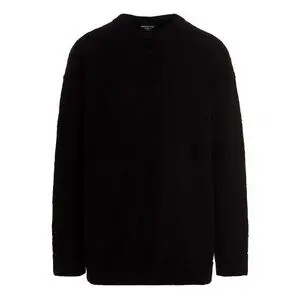 Balenciaga Jacquard Logo Knit Sweater - Black