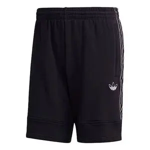 Adidas Originals Casual Sports Stripe Shorts - Black
