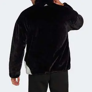 Adidas Faux Fur Logo Zip-up Jacket