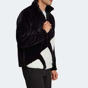 Adidas Faux Fur Logo Zip-up Jacket
