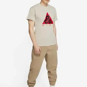 Nike Lab Printed T-shirt 'string University Red - Light Grey