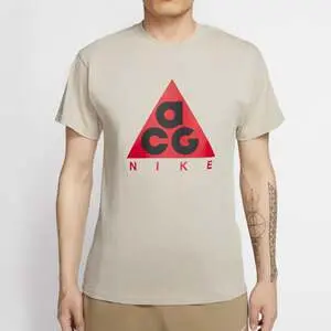 Nike Lab Printed T-shirt 'string University Red - Light Grey