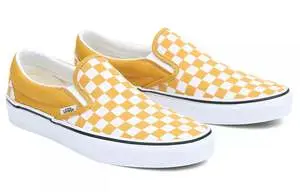 VANS Classic Slip-on Checkerboard Sneakers - Yellow/white