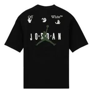 JORDAN X Off-white Mj T-shirt White Forest Green - Black