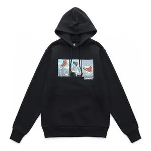 CONVERSE Graphic Print Hoodie - Black