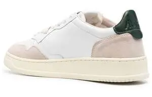 AUTRY Medalist Low Leather And Suede Sneakers - White/beige/black