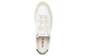 AUTRY Medalist Low Leather And Suede Sneakers - White/beige/black