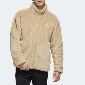 Adidas Fleece Stand Collar Jacket - Brown