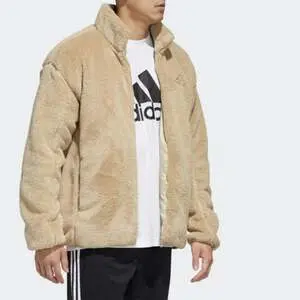 Adidas Fleece Stand Collar Jacket - Brown