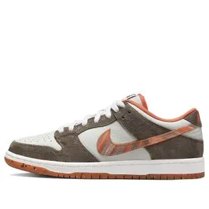 Nike X Crushed D.c. Sb Dunk Low 'golden Hour - White/brown/orange