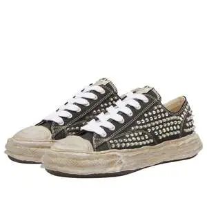 Mihara Yasuhiro Studded Canvas Low Top Sneakers - Grey