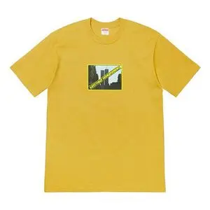 Supreme Ss19 Greetings Tee Printing Short Sleeve - Yellow