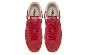 AUTRY Low Top Suede Sneakers - Red/white/pink