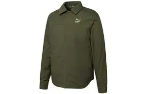 PUMA Paisley Woven Reversible Shacke Shirt 'tan Green