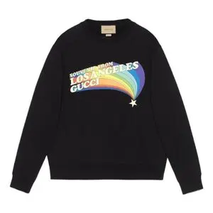 Gucci Stars Print Cotton Jersey Sweatshirt - Black