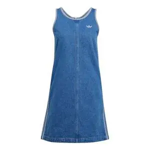 Adidas Denim 3-stripes Dress - Blue