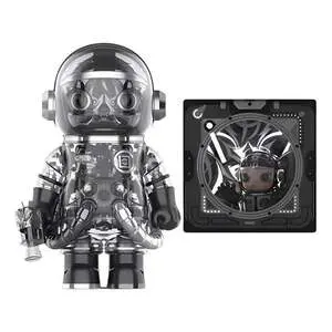 POP MART X Clot Mega Space Molly Black Alienegra Set 400% + 3d Stereoscopic Painting Set - Multi-color